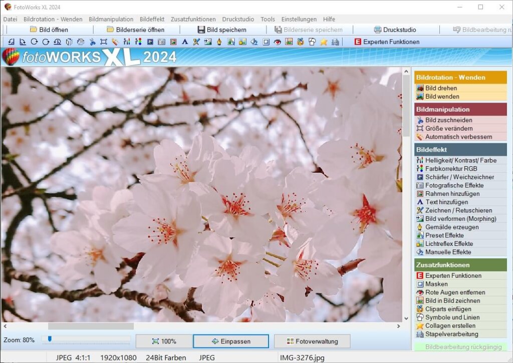 Fotobearbeitungsprogramm für professionelle Ergebnisse - FotoWorks XL ...
